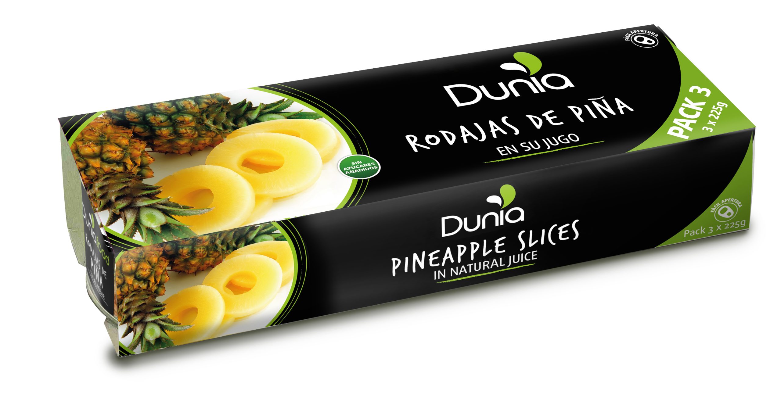 LATAS PACK-3 227GR PIÑA EN SU JUGO DUNIA - Dunia Food